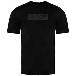 Nicce Kurzarm Black Crew Neck Herren Baumwollpeak T-Shirt 0211 K002 0001