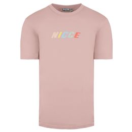 Nicce Round Neck Kurzarm rosa Herren Myriad T-Shirt 211 1 09 09 0339