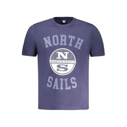 North Sails Blaues Baumwoll-Herren-T-Shirt