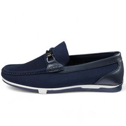 Leichte, atmungsaktive Slipper aus Mesh f&uuml;r Herren in Marineblau