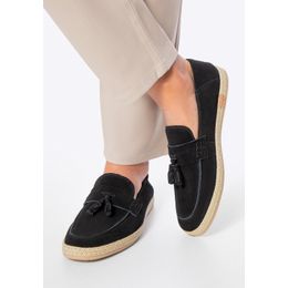 Wittchen Herren-Loafer aus schwarzem Wildleder mit Quaste
