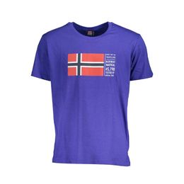 Norwegen 1963 Blaues Baumwoll Herren T-Shirt