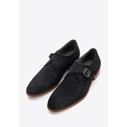 Wittchen Herren-Monk-Schuhe aus dunkelgrauem Wildleder
