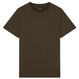 Lyle & Scott Olivgr&uuml;nes T-Shirt mit Lyle & Scott-Markenlogo auf der Brust