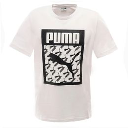 Puma-Logo f&uuml;llen Herren wei&szlig;es T-Shirt
