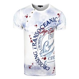 Rusty Neal Rundhals T-Shirt mit All Over Front Print