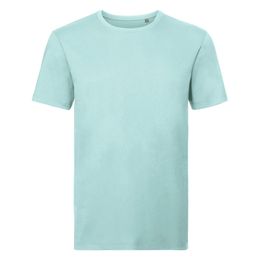 Russel Athletic Russell Herren Organik T-Shirt Kurzarm (Aquablau)