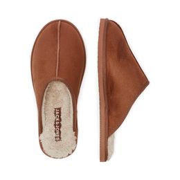 Jack & Jones Warme Hausschuhe von der Marke Jack & Jones. Die Hausschuhe sind mit Kunstpelz gef&uuml;ttert, wodurch sie wunderbar warm zu tragen sind. Marke: Jack & JonesModellname: Jfwdudely Microfibre Slipper AlmondKategorie: Herren HausschuheMaterialien: PolyesterFarbe: braun