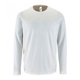 SOLS Herren Imperial Langarm T-Shirt (Wei&szlig;)