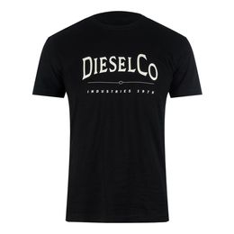 Schwarzes T-shirt Mit Diesel Industries Logo