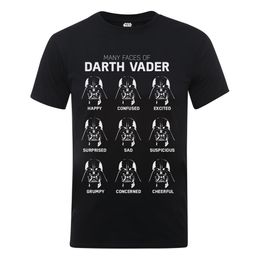 Star Wars - "Many Faces Of Darth Vader" T-Shirt f&uuml;r Herren (Schwarz)