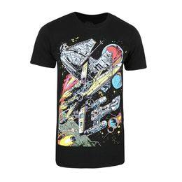 Star Wars - T-shirt FALCON BATTLE - Homme (Noir)