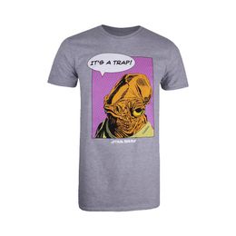 Star Wars - T-shirt IT'S A TRAP - Homme (Gris chin&eacute; / Violet / Marron)