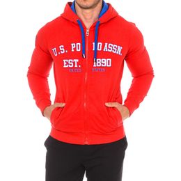 U.S. Polo Assn. Lang&auml;rmeliges Sweatshirt mit Rundhalsausschnitt, Kapuze und Rei&szlig;verschluss 52129 men