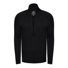 Rusty Neal Feinstrick im Biker-Stile Slim Fit Strick-Jacke