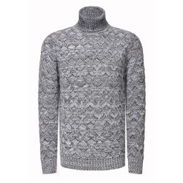 Rusty Neal Kontrast Grobstrick Rollkragen-Pullover