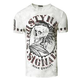 Rusty Neal T-Shirt Verwaschen mit Skull-Print
