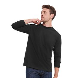 Russel Athletic Russell Herren T-Shirt mit langen &Auml;rmeln (Schwarz)