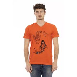 Trussardi Action Rotes Baumwoll-Herren-T-Shirt