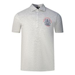 Aquascutum Aldis London Logo Grau Poloshirt