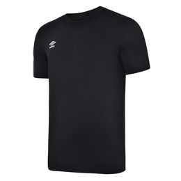 Umbro Herren Club Freizeit T-Shirt (Schwarz/Wei&szlig;)