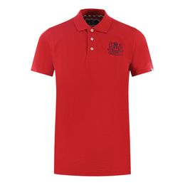 Aquascutum Branded Sleeve Rotes Poloshirt