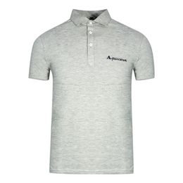 Aquascutum Unterschrift Logo Grau Polohemd