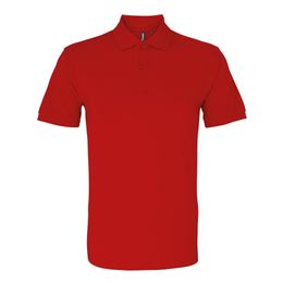 Asquith & Fox Herren Bio-Poloshirt in klassischer Passform (kirschrot)