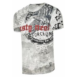 Rusty Neal Verwaschenes T-Shirt mit Eagle-Print