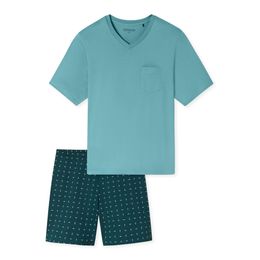Schiesser Herren Pyjama Comfort EssentialsSchlafanzug, Pyjama Set, Nachtw&auml;sche