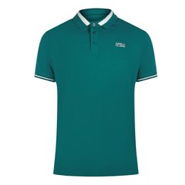 Cavalli Class - Gr&uuml;nes Poloshirt Mit Auff&auml;lligem Streifenkragen