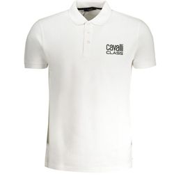 Cavalli Class Bold Logo Wei&szlig;es Poloshirt