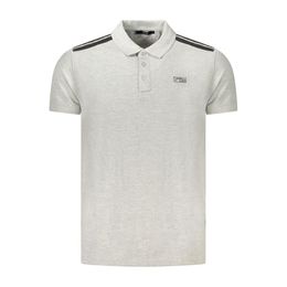 Cavalli Class Graues Baumwoll-Herren-Polohemd