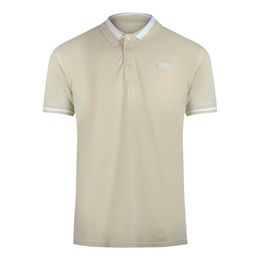 Cavalli Class Poloshirt Mit Kr&auml;ftigen Streifen In Beige Und Sand
