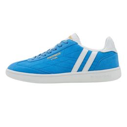 Patrick - "Lyon" Sneaker f&uuml;r Herren, Wildleder, Cupsohle (Blau/Wei&szlig;)