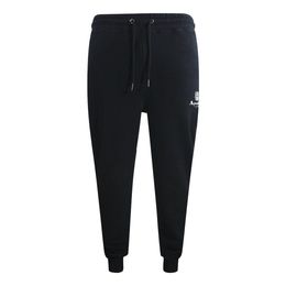 Aquascutum Active Basic Rib Track Pant Schwarze Jogginghose