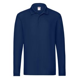 Fruit of the Loom - "Premium" Poloshirt f&uuml;r Herren Lang&auml;rmlig (Marineblau)