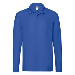 Fruit of the Loom - "Premium" Poloshirt f&uuml;r Herren Lang&auml;rmlig (K&ouml;nigsblau)