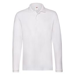 Fruit of the Loom - "Premium" Poloshirt f&uuml;r Herren Lang&auml;rmlig (Wei&szlig;)