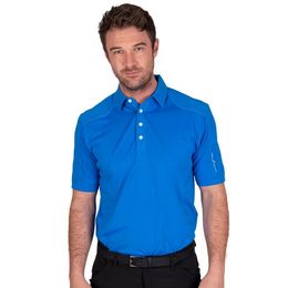 Island Green - Poloshirt Abgesteppt f&uuml;r Herren - Emblem (Marineblau)