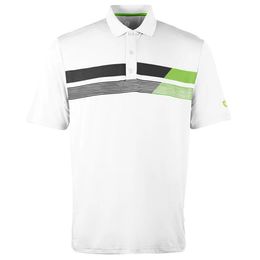 Insel Gr&uuml;ne asymetrische Druckmenschen wei&szlig;es Golf Polo -Hemd