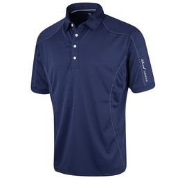 Island Green - Poloshirt Abgesteppt f&uuml;r Herren - Emblem (Tintenblau)