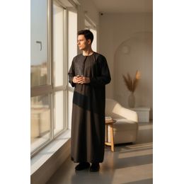 Herren Grau Ramadan Eid Marokkanische Jubba Robe Kaftan Djellaba Thobe LFS -TT-008