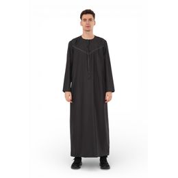 Herren Ramadan Eid Charcoal Black Marokkanische Jubba Robe Djellaba Thobe &ndash; TT-008