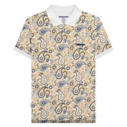 Lambretta - "SS25" Poloshirt Mit Markenzeichen f&uuml;r Herren (Wei&szlig;/Marineblau)