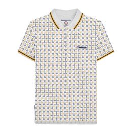 Lambretta - Poloshirt f&uuml;r Herren (Wei&szlig;/Marine/Rauchblau)