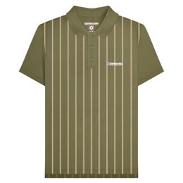 Lambretta - Poloshirt f&uuml;r Herren (Khakigr&uuml;n/Cremefarbe)