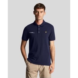 Lyle & Scott Lyle & Scott Herren-Poloshirt mit Co-Ordinates-Print in Marineblau