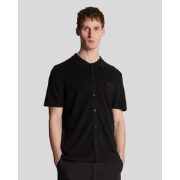 Lyle & Scott Lyle & Scott Blend Strick-Poloshirt &ndash; Tiefschwarz