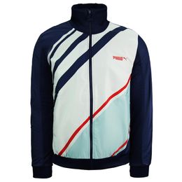 Puma STAPTED orginals Track Jacke Rei&szlig;verschluss UP Long Sleeve Navy Herren Top 550953 01